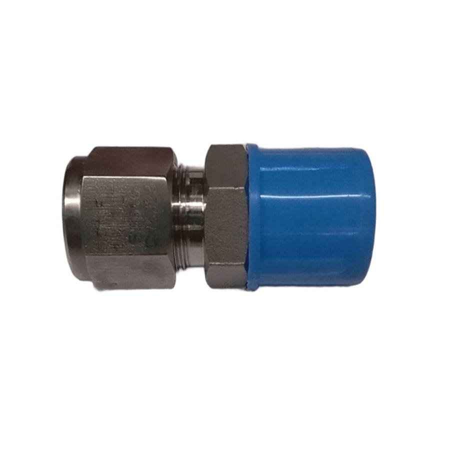 Conector Recto de Acero Inoxidable 316, 1/4" OD x 1/4" NPT